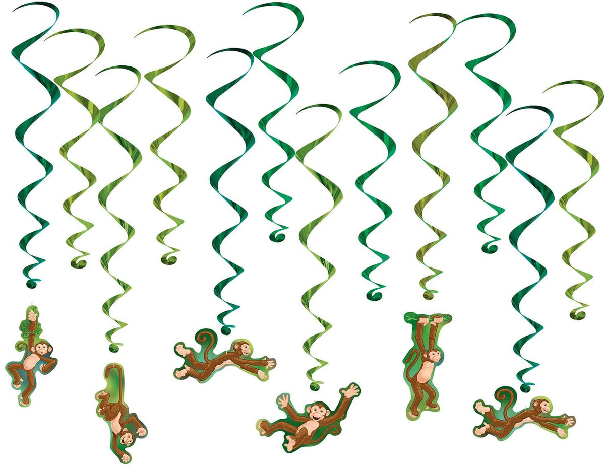 Monkey Whirls Ceiling Decorations – Midlands Fancy Dress Redditch
