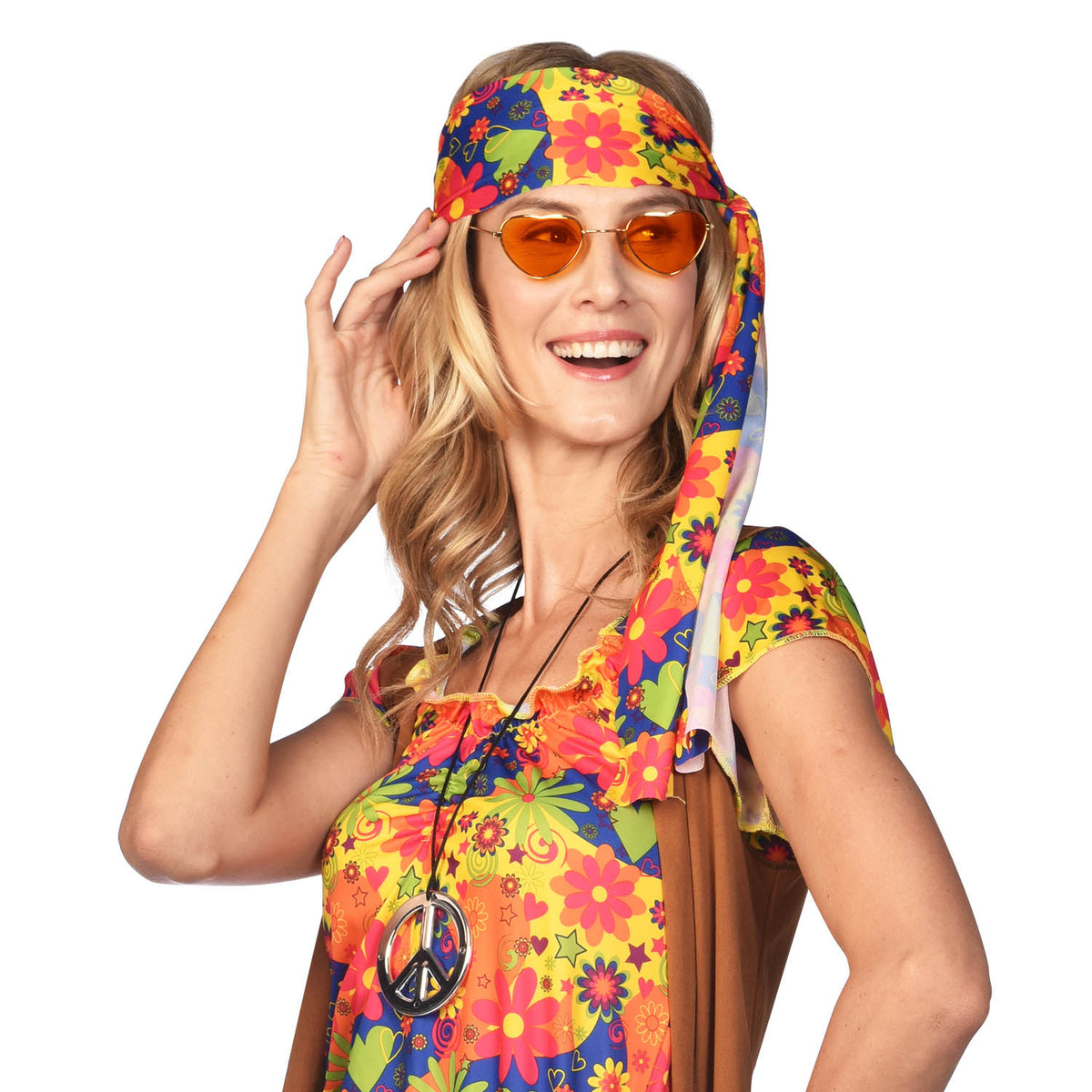 Orange Hippie Heart Glasses – Midlands Fancy Dress Redditch