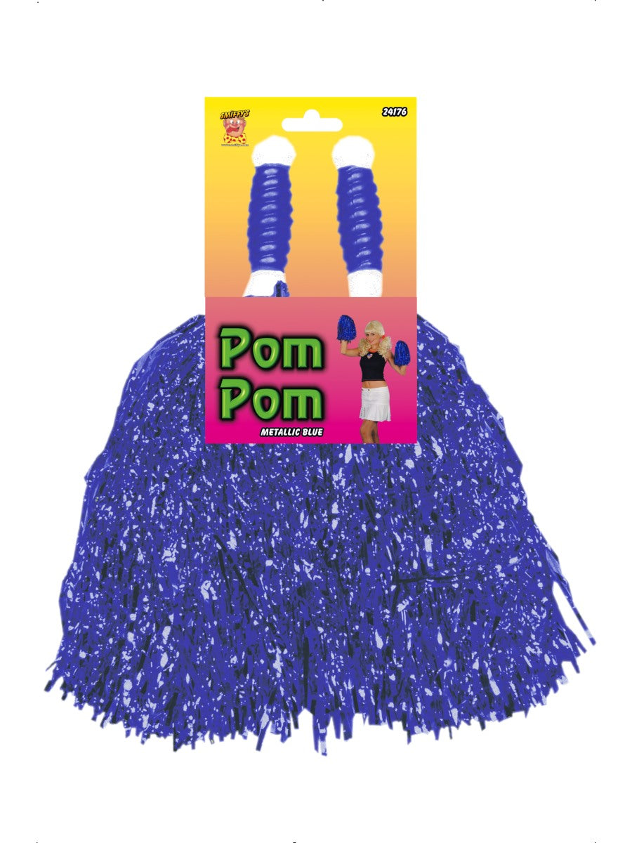 Blue Metallic Pom Poms – Midlands Fancy Dress Redditch